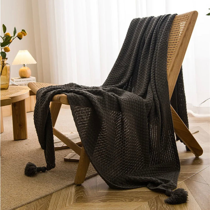 Nordic Throw Charcoal – Araish
